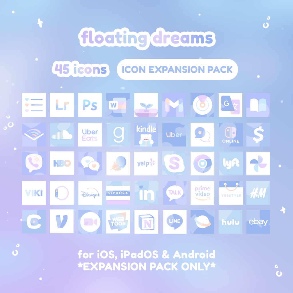 Floating Dreams 🌊 Icon Expansion Pack – sleepydaze