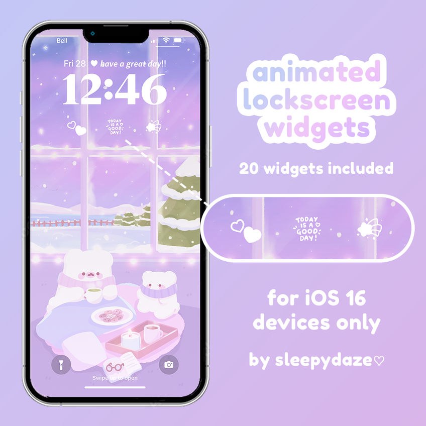 Cute Animated Lockscreen Widgets for iOS 16+ – sleepydaze